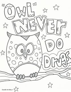 Say No To Drugs Coloring Pages