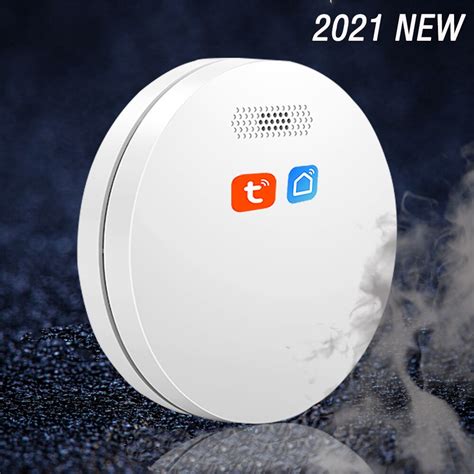 Tuya Wifi Smart Smoke Detector Sensor Ultra Thin F Grandado