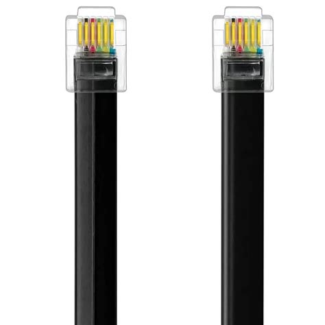 Rj11 Rj12 6p6c Data Cable Male To Male Modular Data Cord Straight