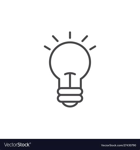 Isolated Electric Light Bulb Design Royalty Free Vector
