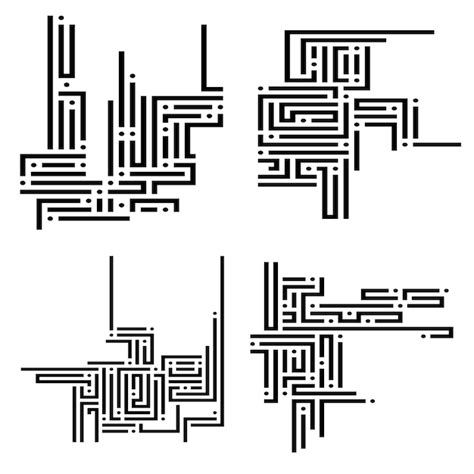 Premium Vector Set Background Element Design Labyrinth Texture Gorgeous Graphic Image Template