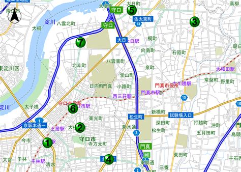 守口警察署交番位置マップ大阪府警本部