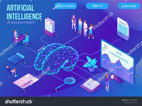 Artificial Intelligence Human Resources Recruiting Agency Stock Vector Royalty Free 1431767984