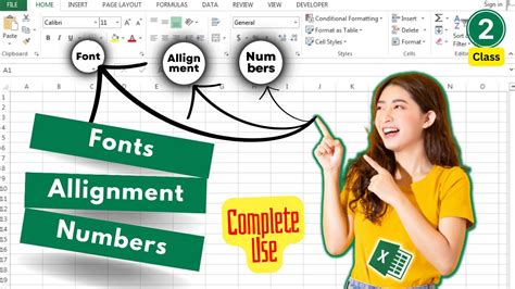 Home Tab In Excel Font Alignment And Number Groups For Beginners In