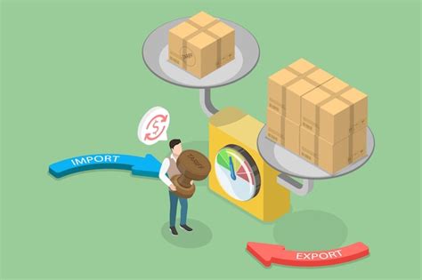 Premium Vector D Isometric Flat Vector Illustration Of Import And Export Taxes Exportimport