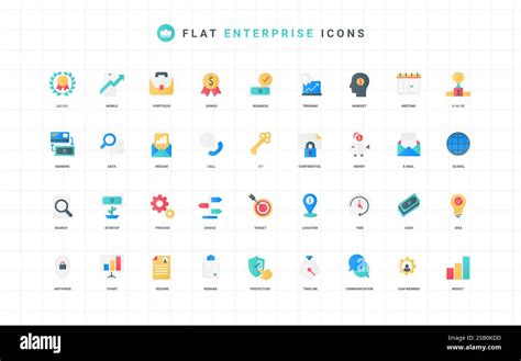 Enterprise Business Startup And Project Communication And Sme Management Color Icon Set