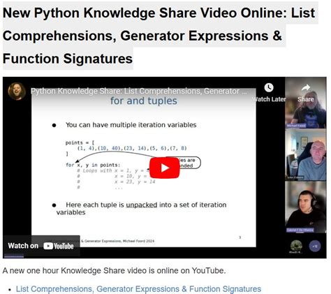 Michael Foord On Linkedin New Python Knowledge Share Video Online