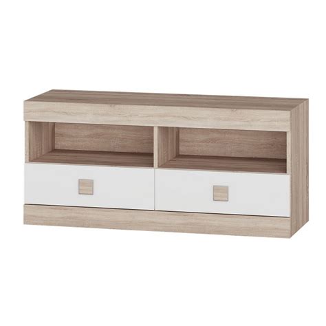 Тумба під телевізор у вітальню з ламінованої ДСП Соната 1100 Еверест Дуб Сонома Білий цена