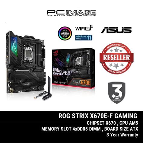 Asus Rog Strix X670e F Gaming Wifi Amd X670 Ryzen Am5 Atx Motherboard Ddr5 Support Wifi 6e