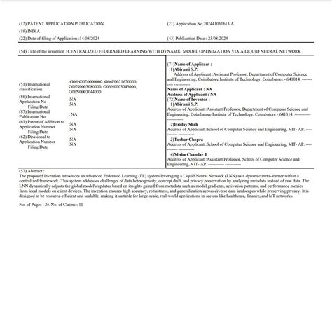 Innovation Patents Federatedlearning Blockchain Ai Hriday Shah 12 Comments