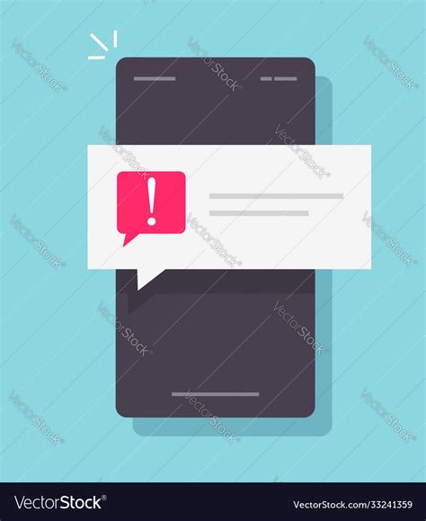 Warning Notice Notification Secure Push Message Vector Image
