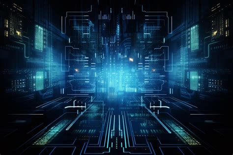 Premium Photo Abstract Technology Background Futuristic User Interface 3d Rendering Ai Generated