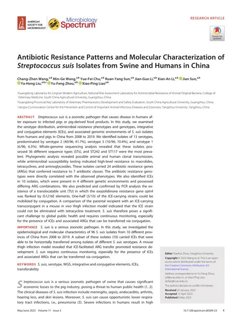 Pdf Antibiotic Resistance Patterns And Molecular Characterization Of
