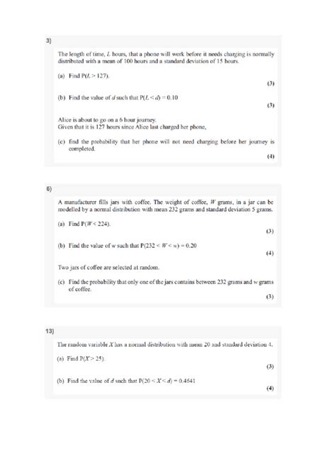 Normal Distribution Test Pdf