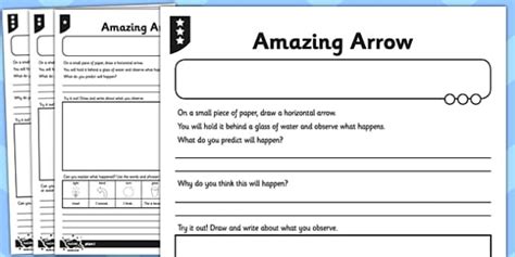Worksheet Worksheet Amazing Arrow Investigation Twinkl