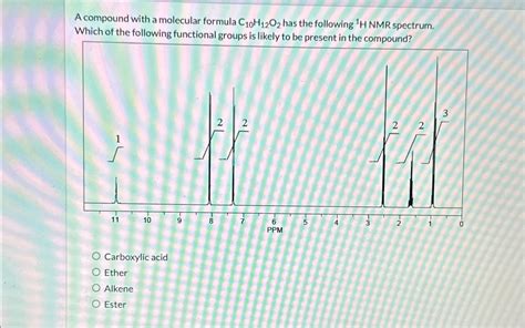 Solved A Compound With A Molecular Formula C10h12o2 ﻿has The