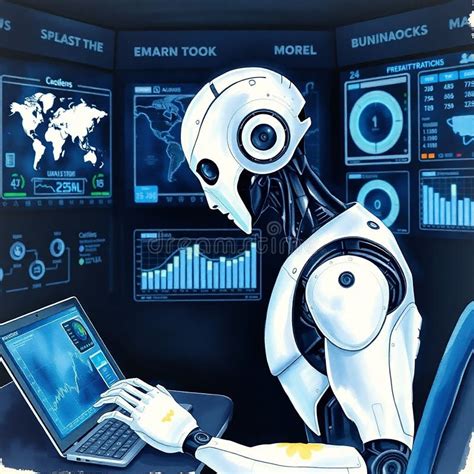 Ai Powered Robots In Cyber Operations Stock Image Image Of Intelligence Hightech 358854065