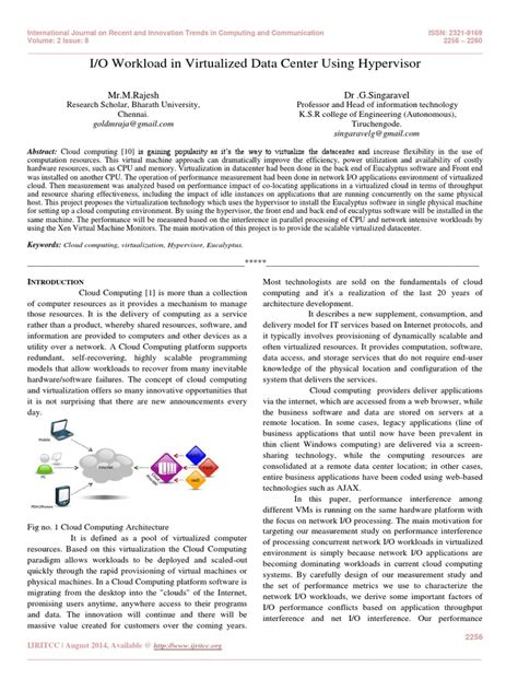 Io Workload In Virtualized Data Center Using Hypervisor Pdf