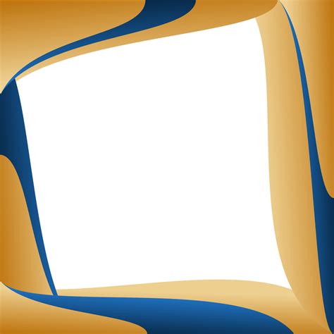 Abstract Modern Elegant Blue Gold Frame Border Social Media 15314465 Png