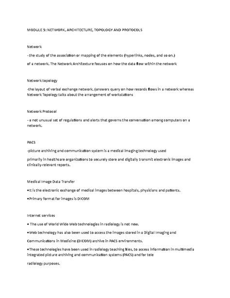 Module 5 Network Architecture Topology And Protocols Module 5