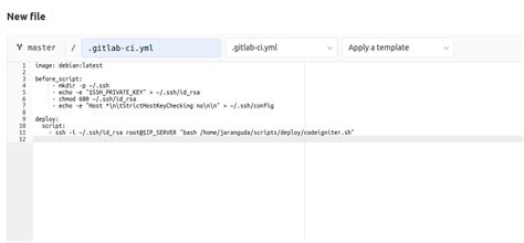 cara membuat autodeploy codeigniter di gitlab dari awal jaranguda