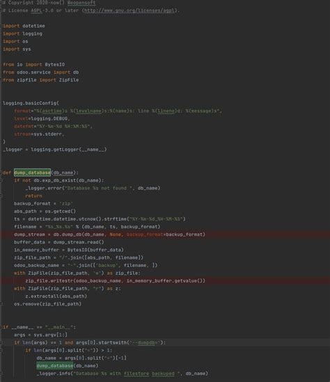 Odoo Shell Weopensoft
