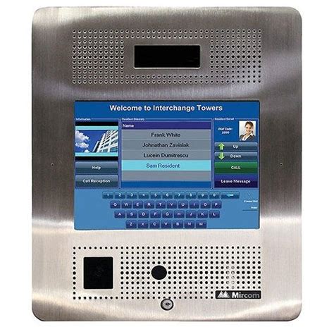 Mircom TX3 TOUCH F15 D Tx3 Touch 15 Flush Mount Voice Entry System Whtyri