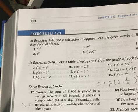 Solved CHAPTER Exponential A EXERCISE SET In Chegg Com