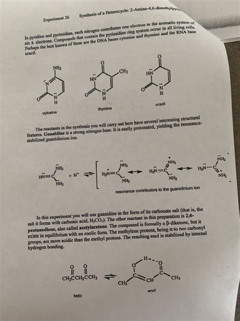 Solved Prelab Exercise Experiment 26 Synthesis Of A