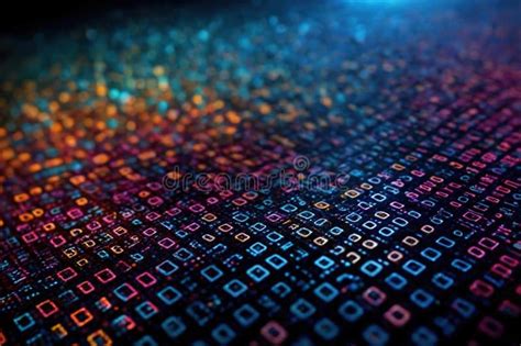 Colorful Technology Binary Matrix Code Abstract Wallpaper Patern Background Stock Illustration