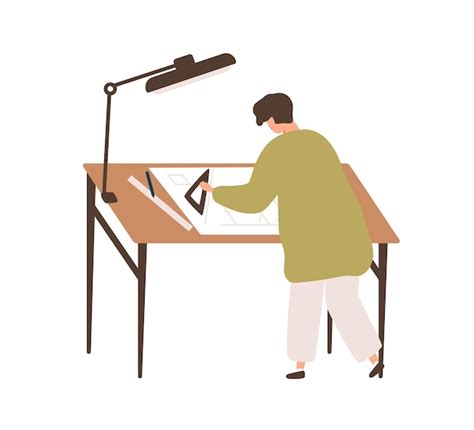 Free Vector Man Sysadmine Or Computer Programmer Working At Computer