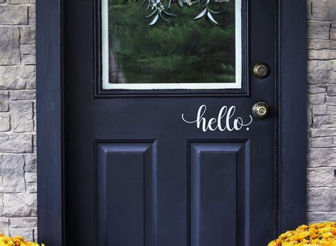 Hello Decal Front Door Greeting Hello Vinyl Sticker Letters Welcome