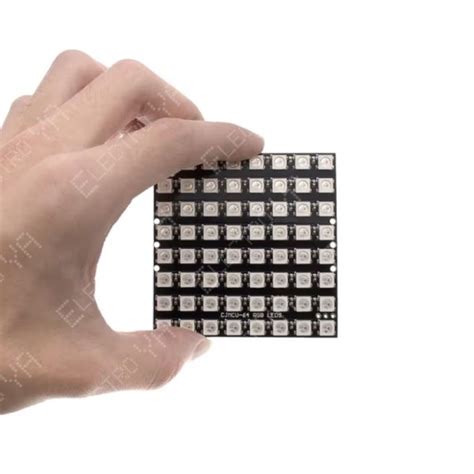 Panel Led Rgb Ws2812 De 64 Leds Programable Electroya Robótica Y Electrónica