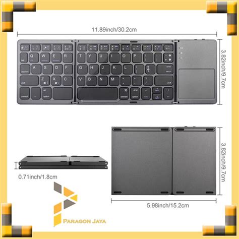 Jual Foldable Wireless Keyboard And Touchpad Bluetooth Lipat Shopee Indonesia