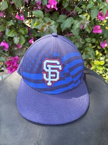 San Francisco Giants Hat Cap Fitted 7 18 New Era American Flag 4th Of
