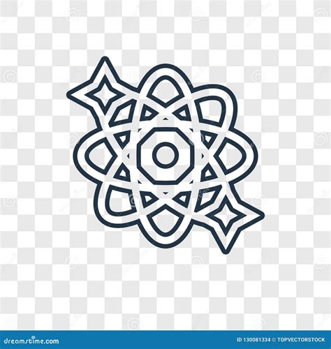 Atomic Orbitals Concept Vector Linear Icon On Transpare Stock Vector Illustration Of Line