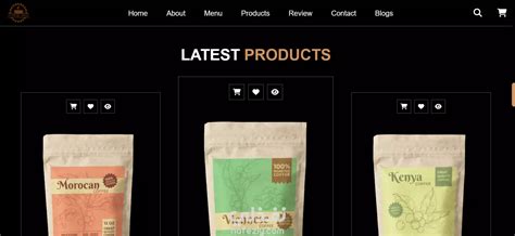 Responsive Coffee Shop Website نفذلي
