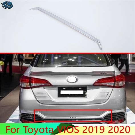Abs 크롬 후면 부팅 도어 트렁크 리드 커버 트림 테일 게이트 장식 도요타 비오스 2019 2020 용크로뮴 스타일링 Aliexpress