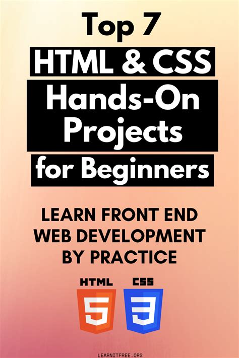 Top 7 Hands On Html Css Projects For Beginners To Practice