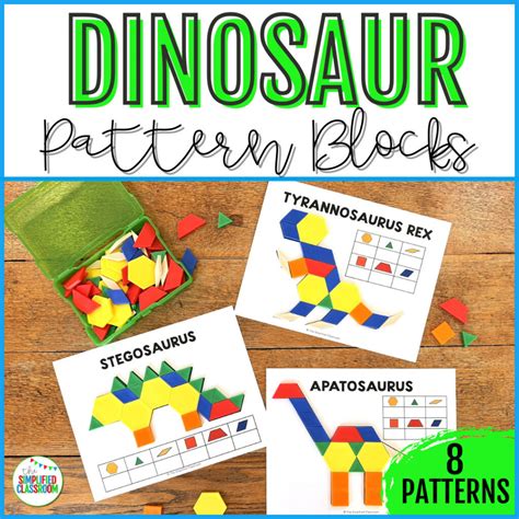 Pattern Block Mats Printable Tangrams Puzzles Dinosaur Pattern Blocks
