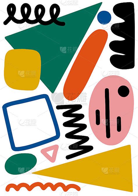 几何形状的图案。矢量图