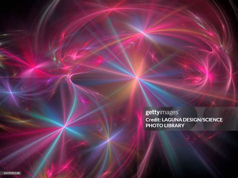 Particle Collisions Conceptual Illustration High Res Vector Graphic