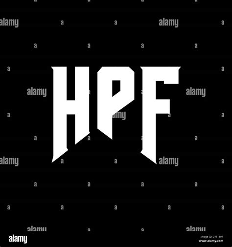 Hpf Letter Logo Design For Technology Company Hpf Logo Design Black