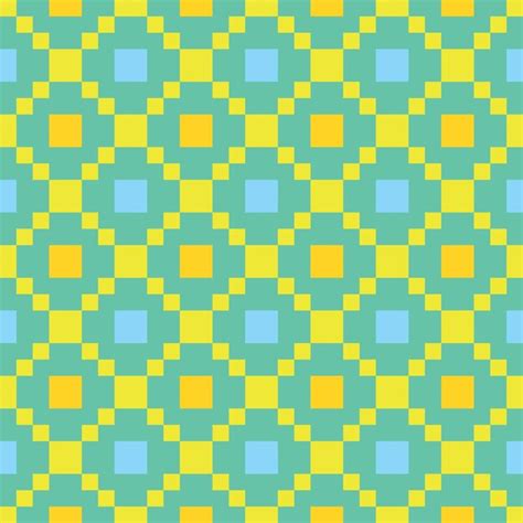 픽셀 아트 간단한 기하학적 원활한 Patern 다채로운 프리미엄 벡터