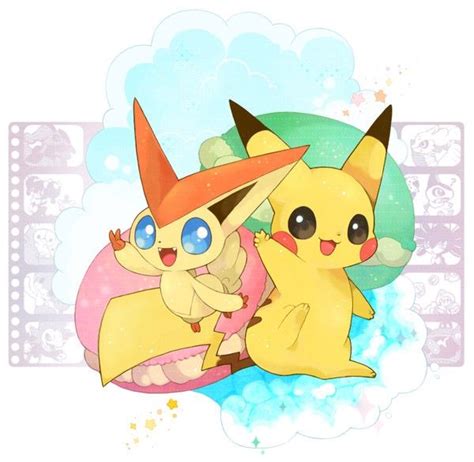 Pikachu And Victini 3ds Pokemon Pokemon Pikachu