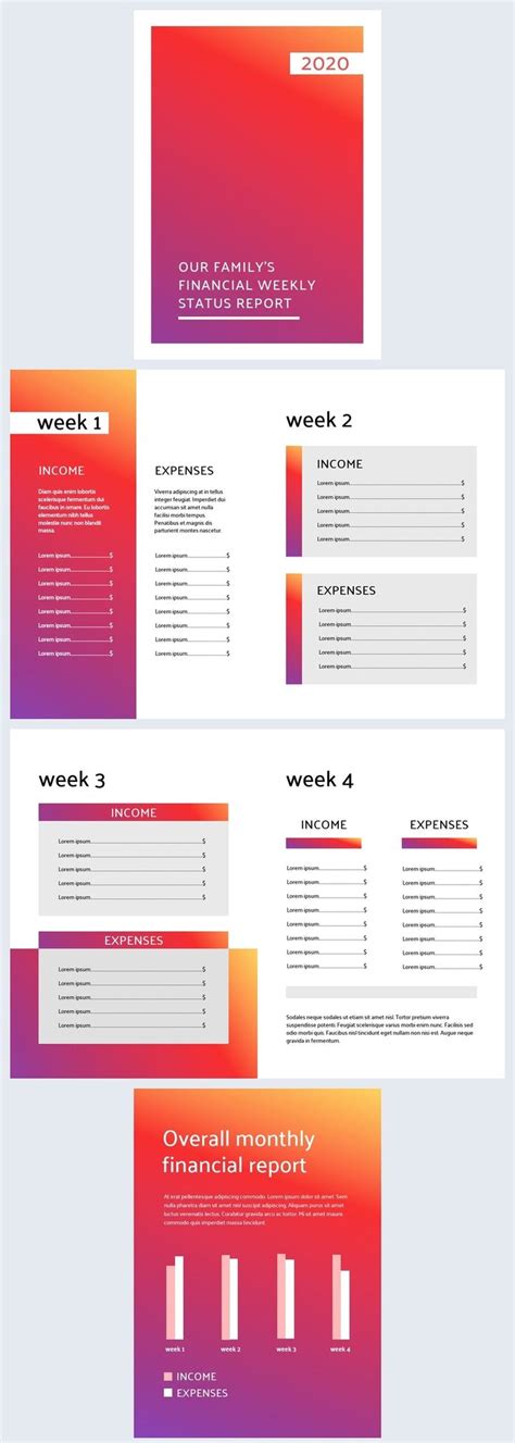 Red Weekly Status Report Template