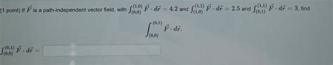 Solved 1 Point If F Is A Path Independent Vector Field