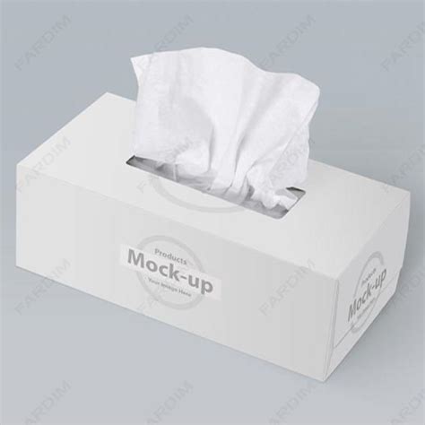 موکاپ جعبه دستمال کاغذی دانلود طرح