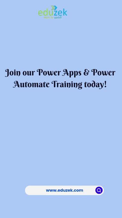 Eduzek On Linkedin Powerappstraining Powerautomate Skillupgrade