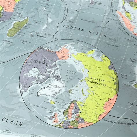 Classic World Wall Map By The Future Mapping Company